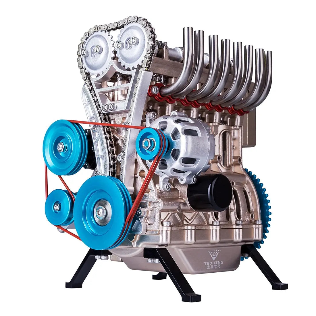 All-Metal Mini Assemble Inline Four-Cylinder Car Engine Model MC2