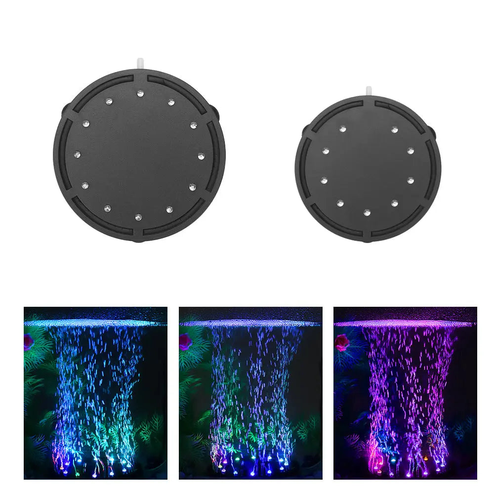 Colorful Fish Tank LED Aeration Disc Bubble Light GD7