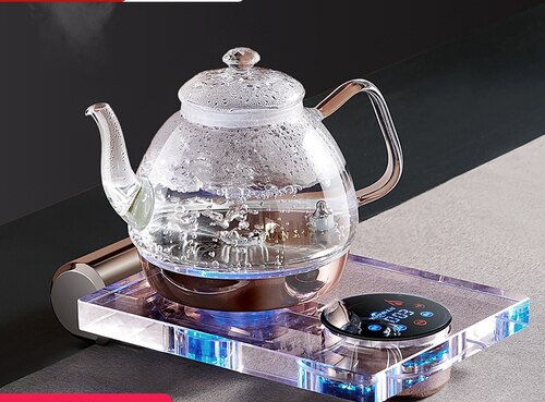 Fully Automatic Crystal Glass Bottom Kettle Integrated Tea Set TS47